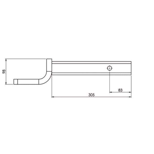 HAYMAN REESE EXTENDED TOW BALL MOUNT 50MM SQUARE SHANK 2250KG RATED_21