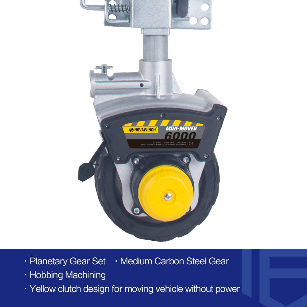 550W Mini Mover Gen 3 PLUS Motorised Jockey Wheel with Swivel Mount 12