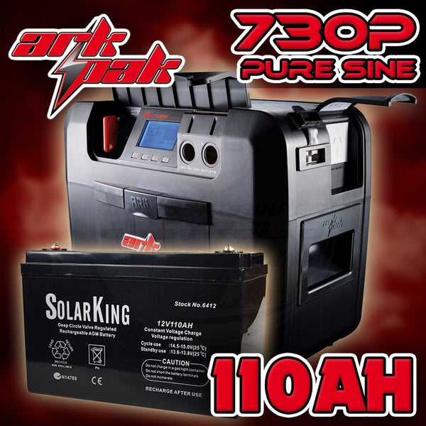 ArkPak AP730P Portable Battery Box + 110Ah AGM Deep Cycle Battery