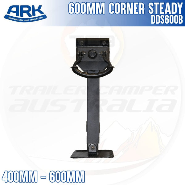 2x Ark 600mm Drop Down Leg Corner Steady Black DDS600B