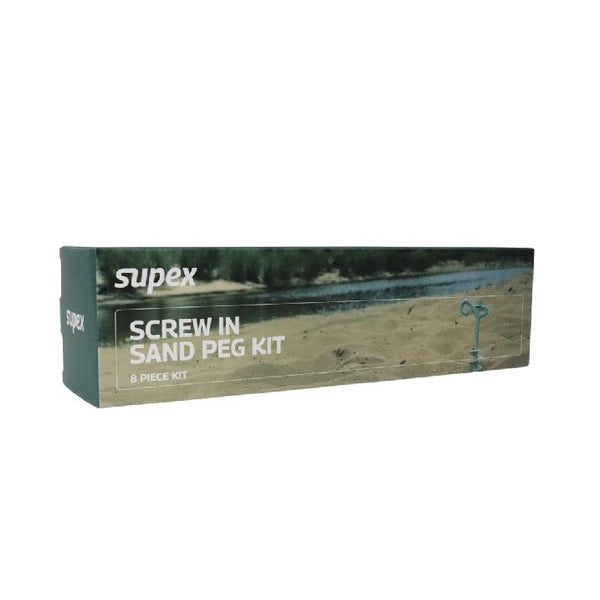 Supex Screw-In Sand Pegs Kit – For Beach & Soft Ground
