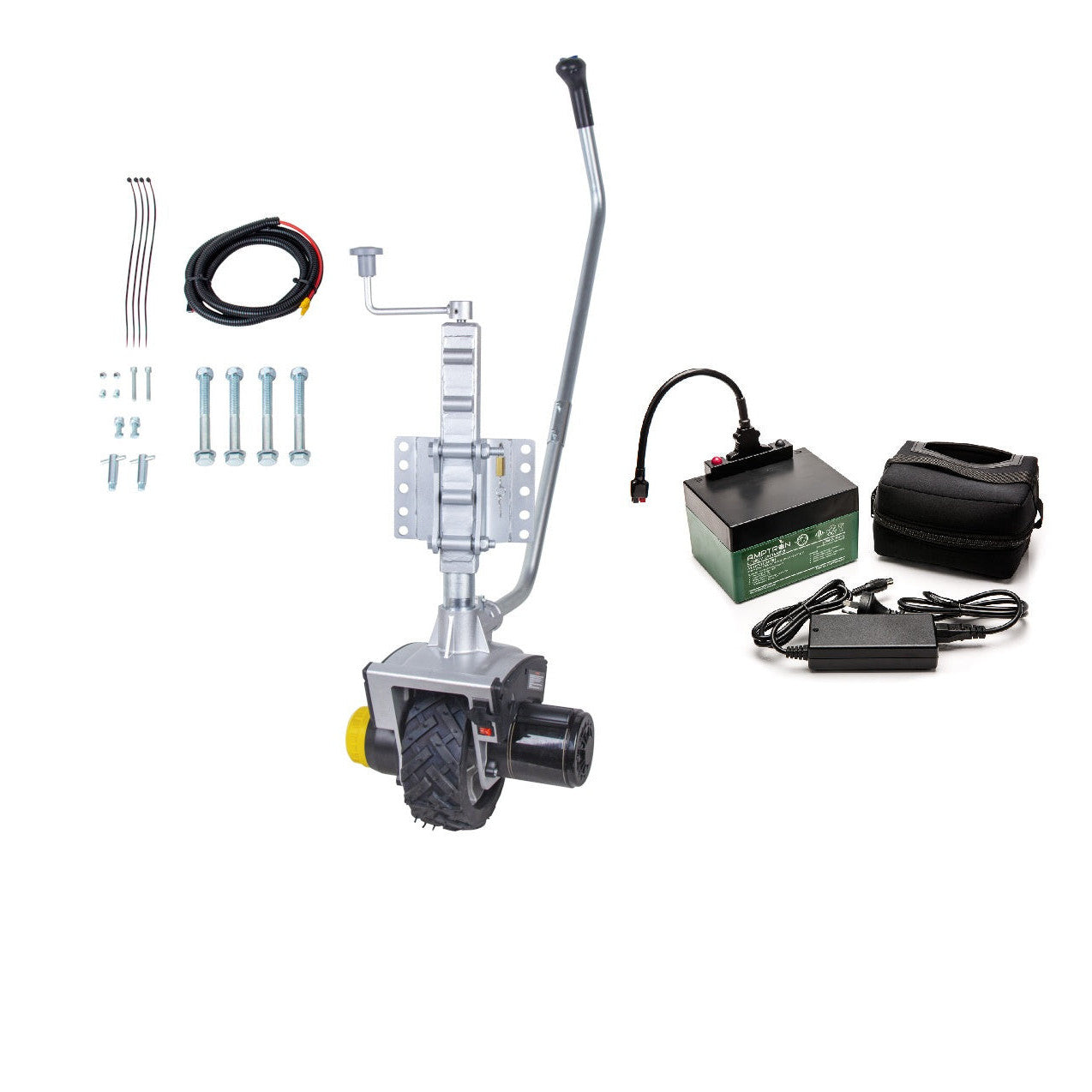 Mini Mover Gen 3 Motorised Jockey Wheel – 12V 550W with 22Ah Amptron B