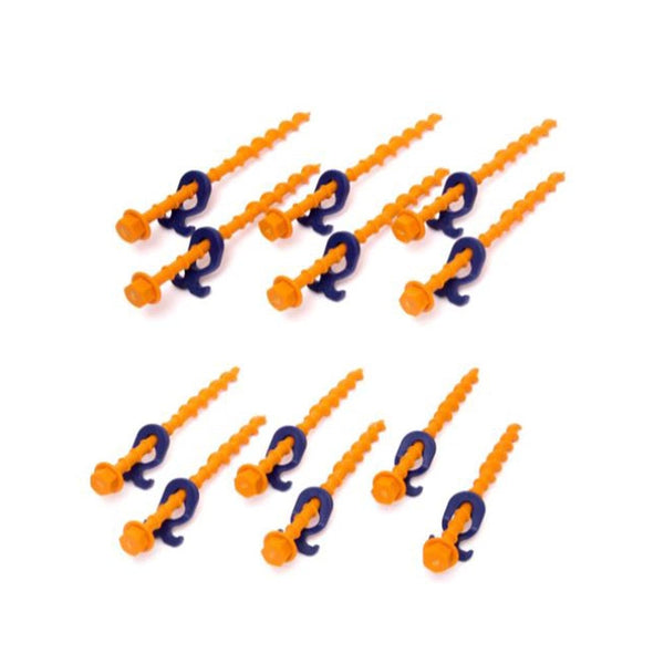 Peggy Peg 20cm Standard Screw In Plastic Peg For Camping 12 Pack