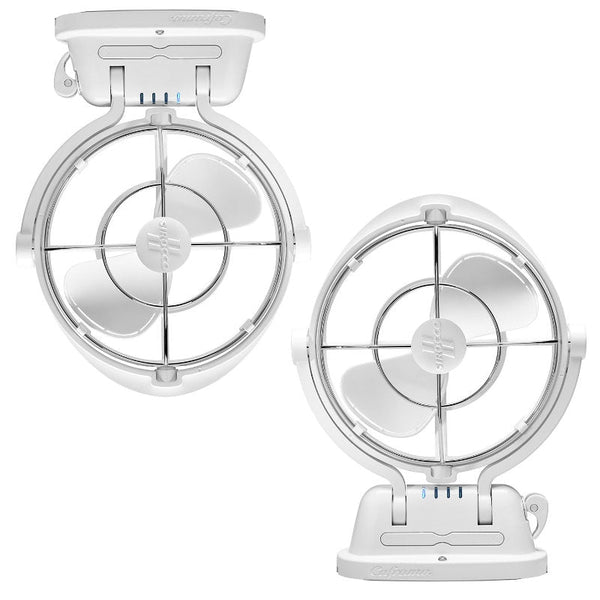 Caframo Sirocco II Twin Pack 12V 24V Caravan Fan 360 Gimbal Design White