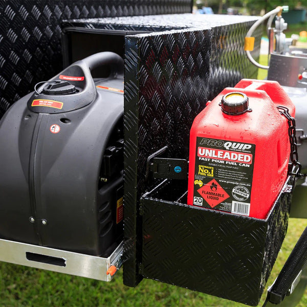 PROTREK Caravan Front Toolbox with Dual Slides & Jerry Can Holders